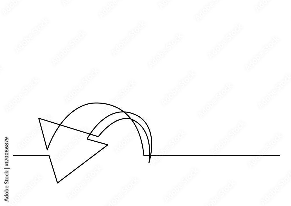 one line drawing of arrow Stock Vector | Adobe Stock