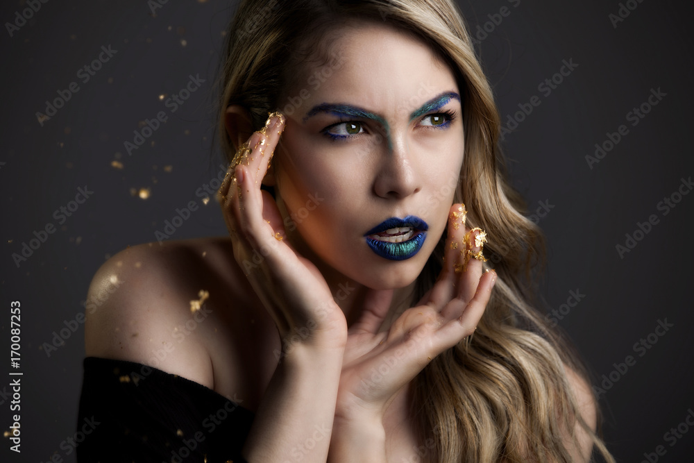 Neon Blue Lipstick