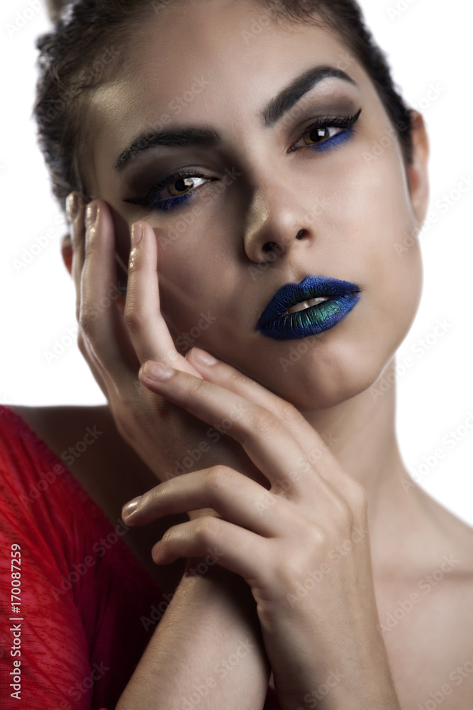 Neon Blue Lipstick