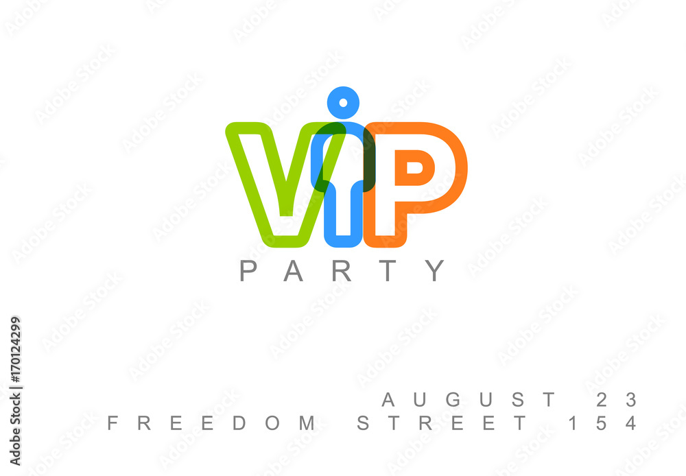 Vector VIP club party invitation template Stock Vector | Adobe Stock