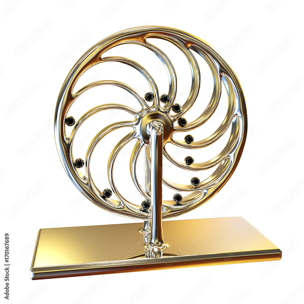 Perpetual motion machine, Perpetuum mobile, 3D illustration. 3D model ...