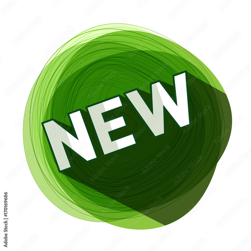 New Green Label. Vector. Stock Vector | Adobe Stock