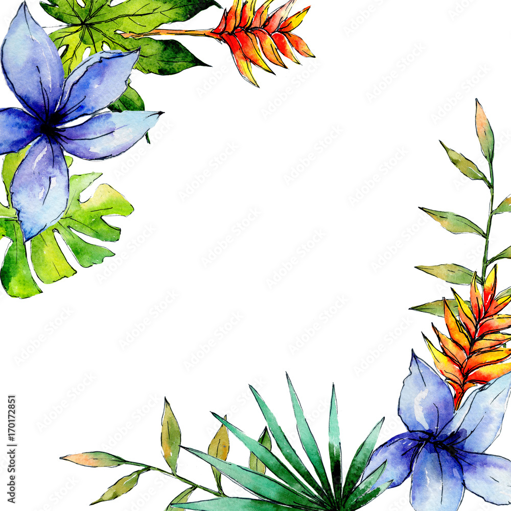 Hawaiian Flower Frame