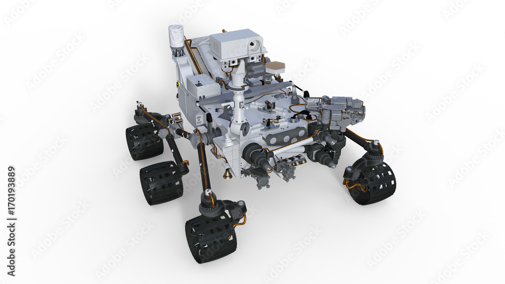 Curiosity Rover White Background
