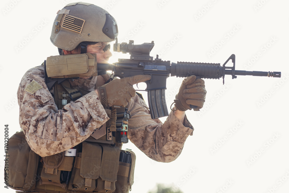 Military, war, conflict, soldiers - Special forces soldier man hold ...