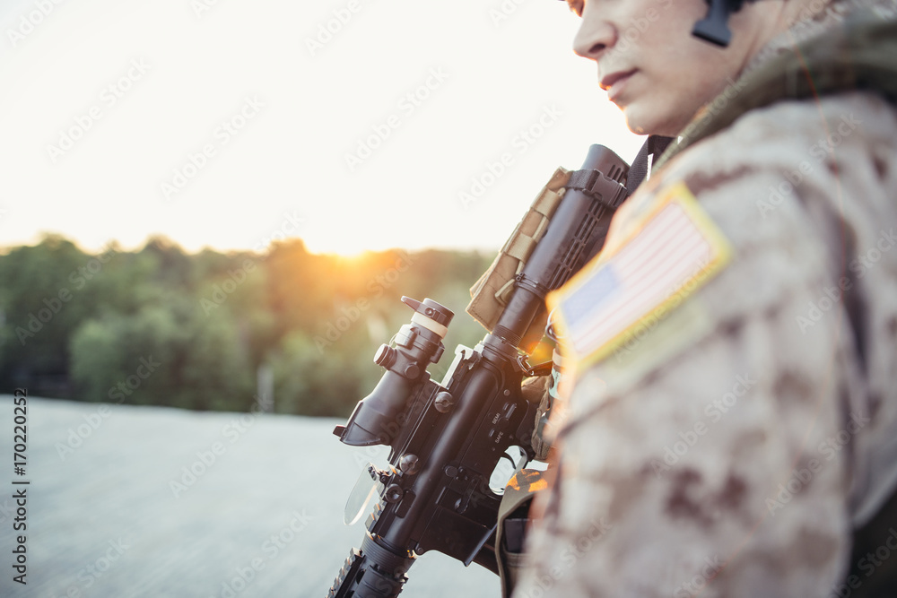 Military, war, conflict, soldiers - Special forces soldier man hold ...