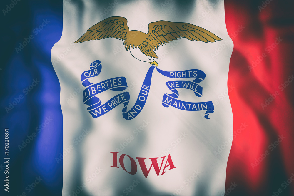 Iowa State flag Stock Photo | Adobe Stock
