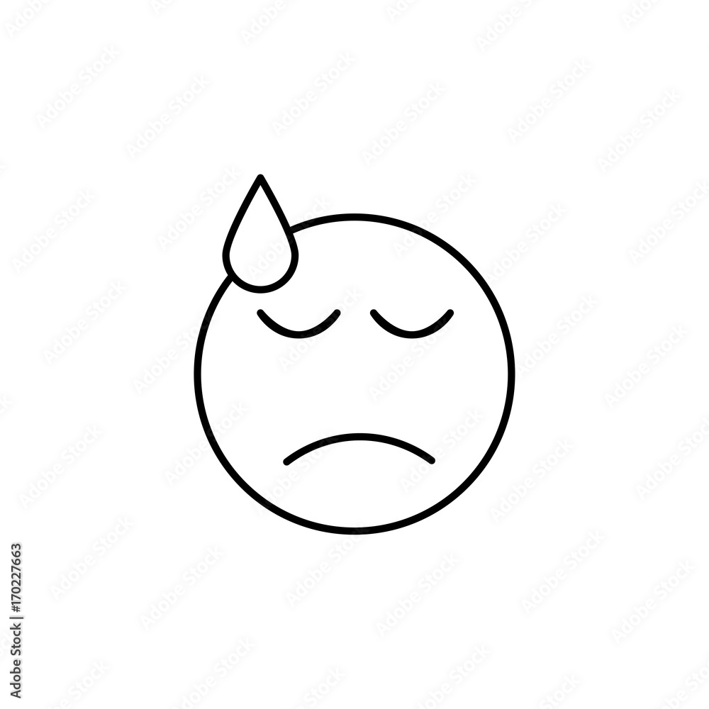 too hard emoticon Stock Vector | Adobe Stock