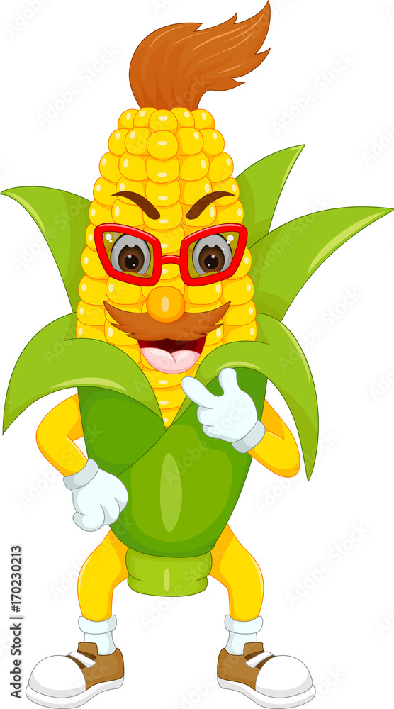 Funny Corn Cartoon