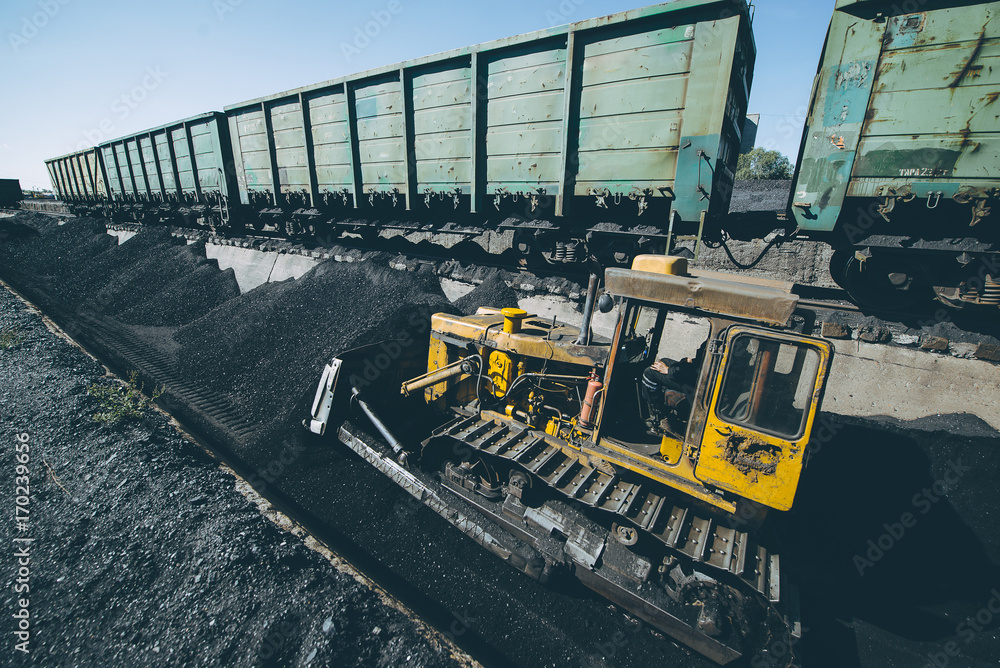Unloading coal at power plant Stock Photo | Adobe Stock