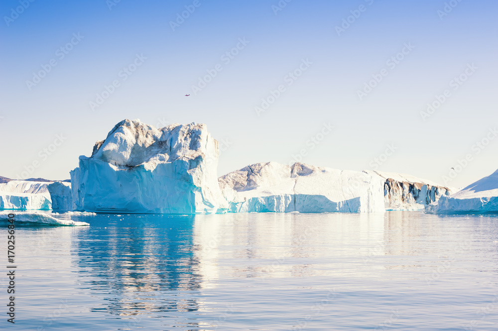 Big icebergs floating in the Ilulissat icefjord, Greenland Stock Photo | Adobe Stock