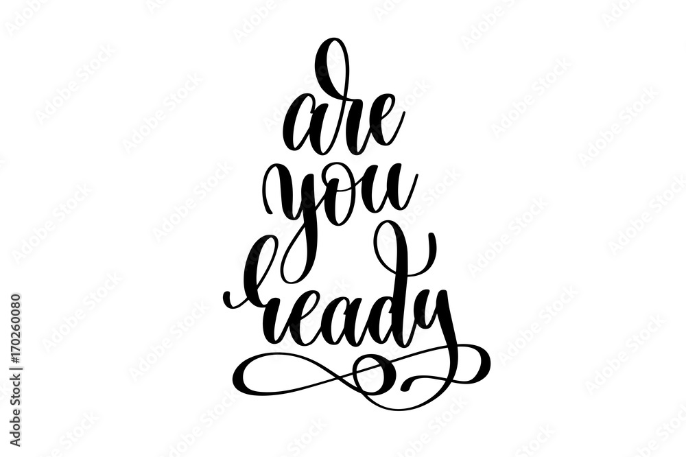 are you ready - hand lettering inscription Stock Vector | Adobe Stock
