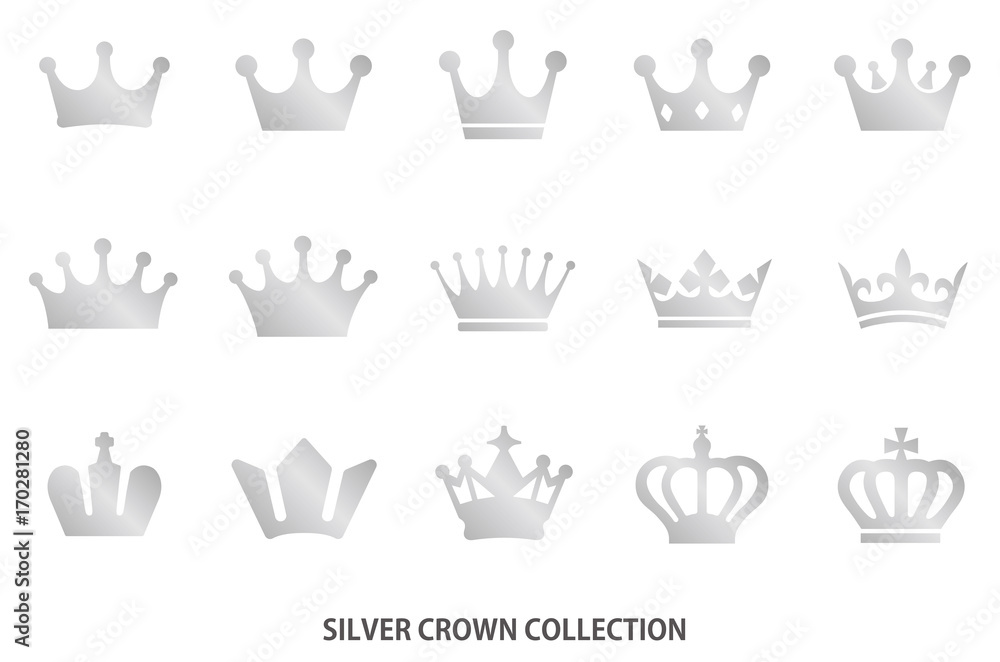Silver crown icon [vector] Stock Vector | Adobe Stock