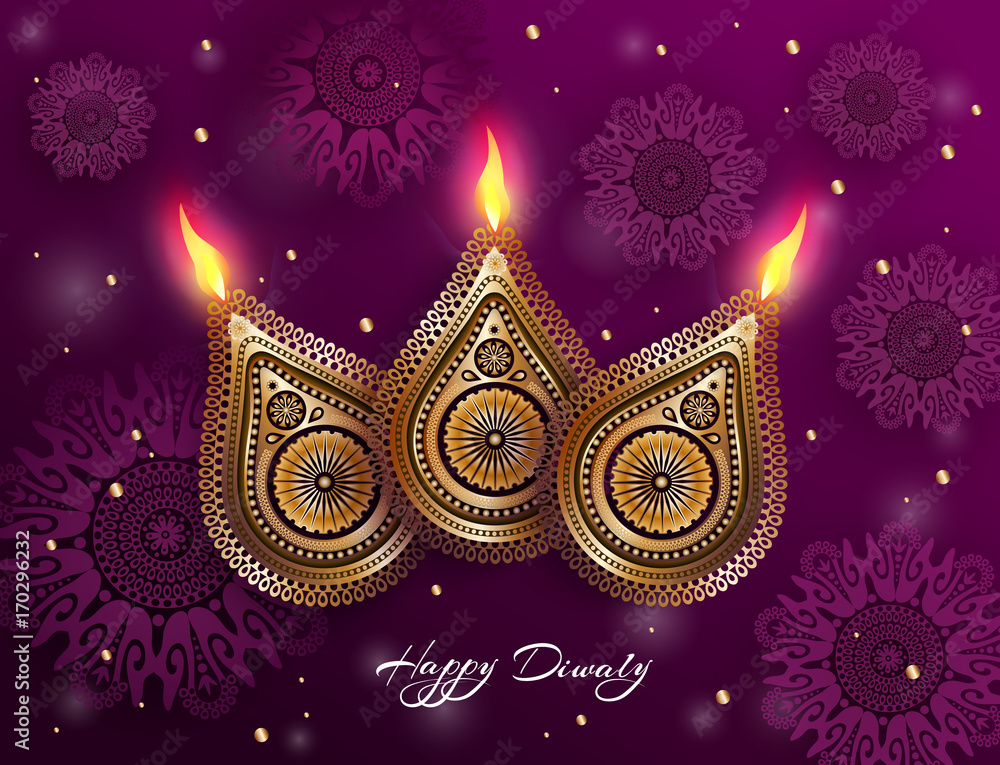 Indian celebration Diwali. Hindu festival of lights celebrated ...