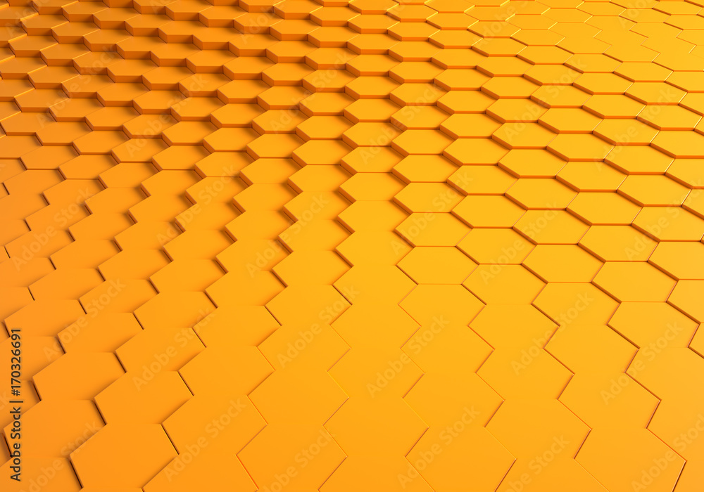 Hexagonal Abstract Wavy 3D Pattern Background with Shadows and ...