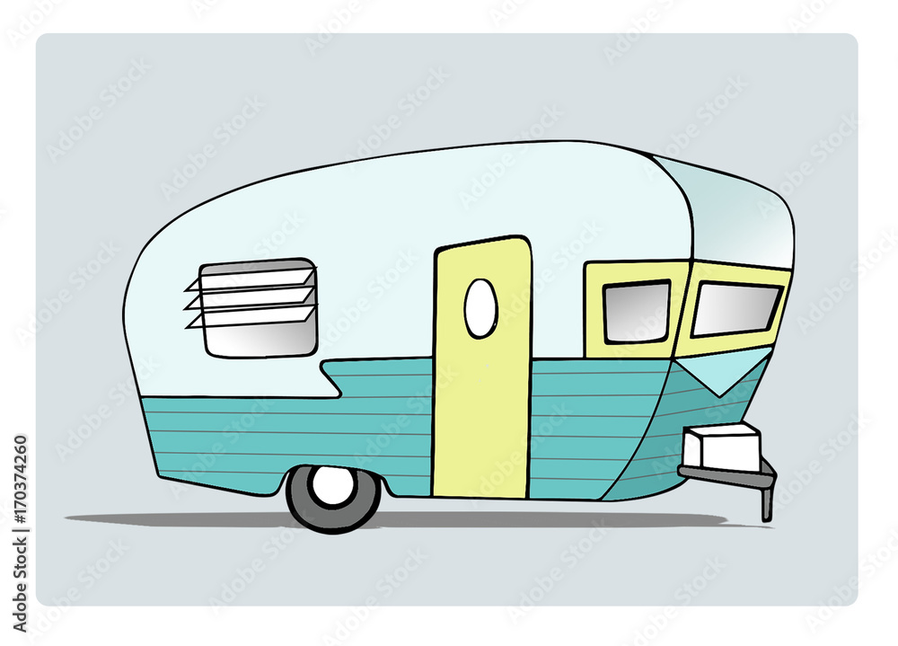 Retro Camper Clipart