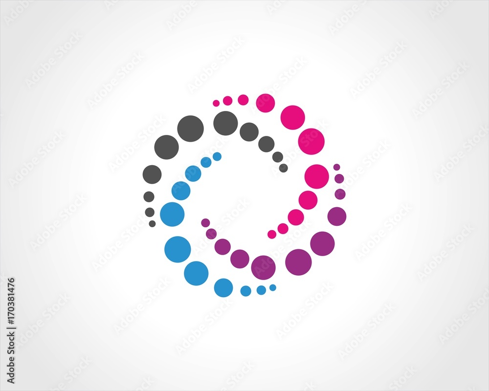 round circle swirl dot logo Stock Vector | Adobe Stock