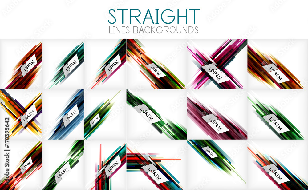 Vector mega collection of straight line abstract backgrounds and ...