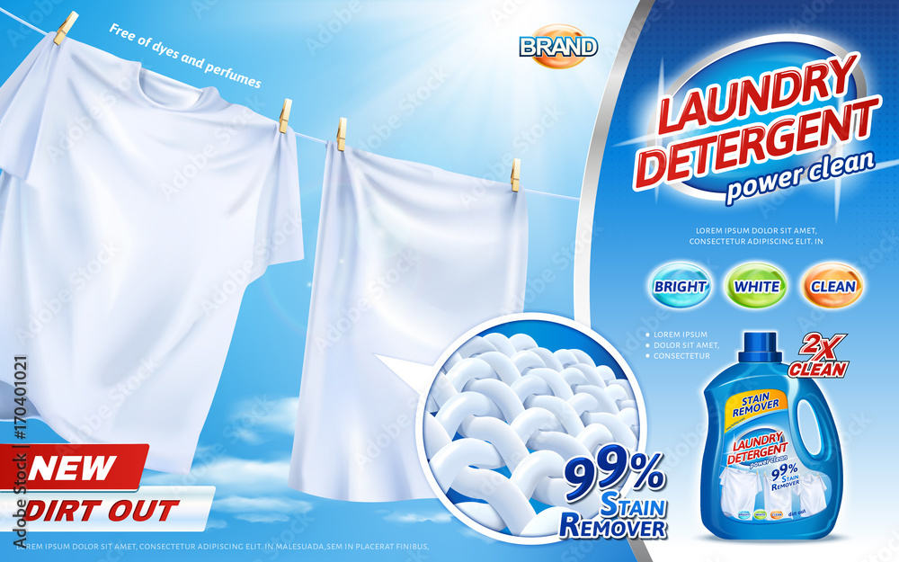 Laundry detergent ads Stock Vector | Adobe Stock