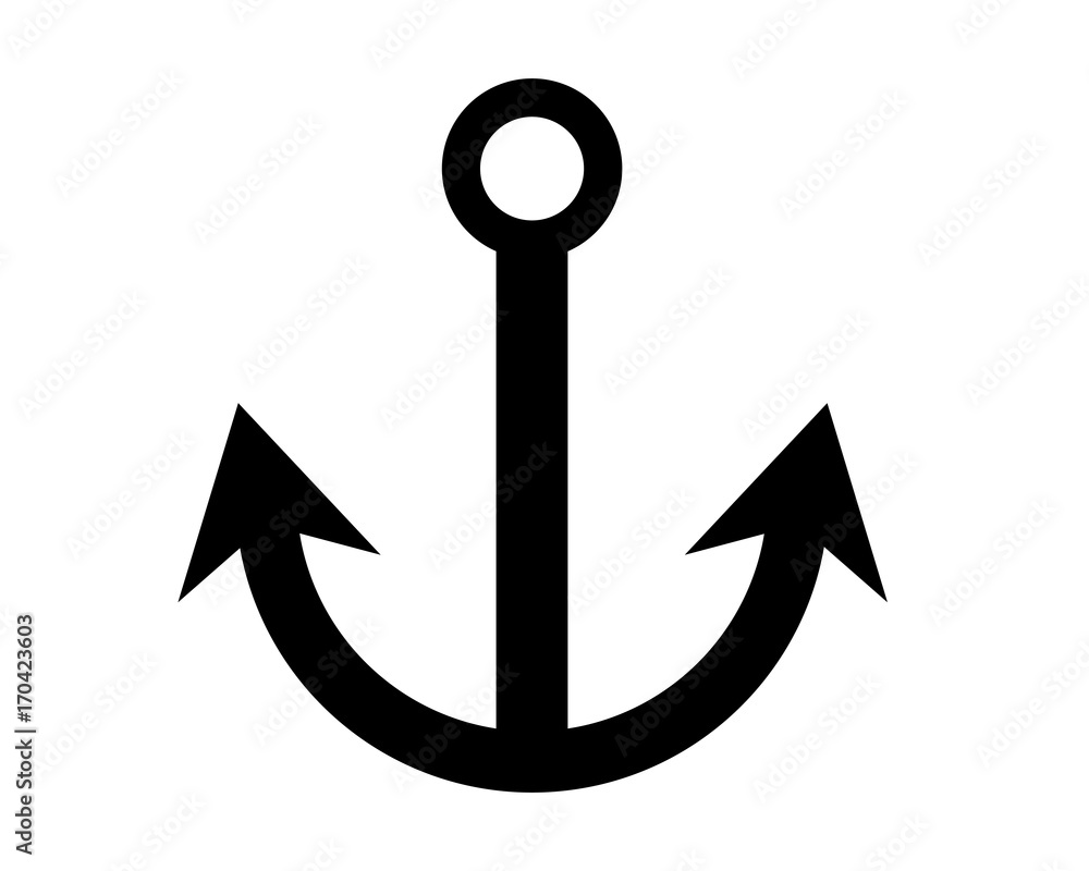 pittogramma ancora vettoriale Stock Vector | Adobe Stock