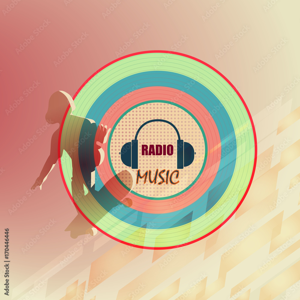 Music logo radio Stock Vector | Adobe Stock
