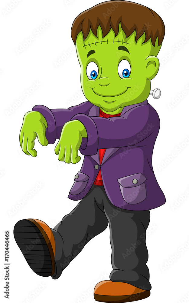 Cartoon Frankenstein isolated on white background Stock Vector | Adobe ...