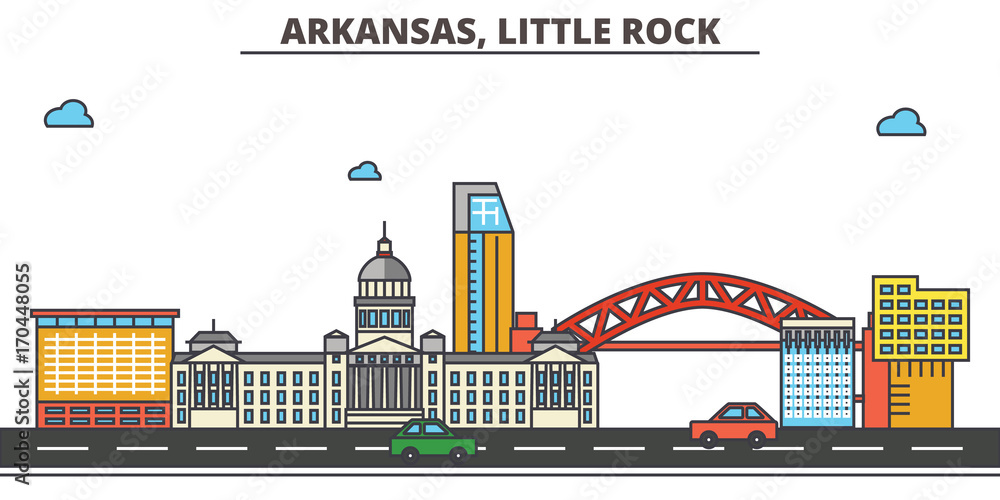 Arkansas, Little Rock.City skyline: architecture, buildings, streets ...
