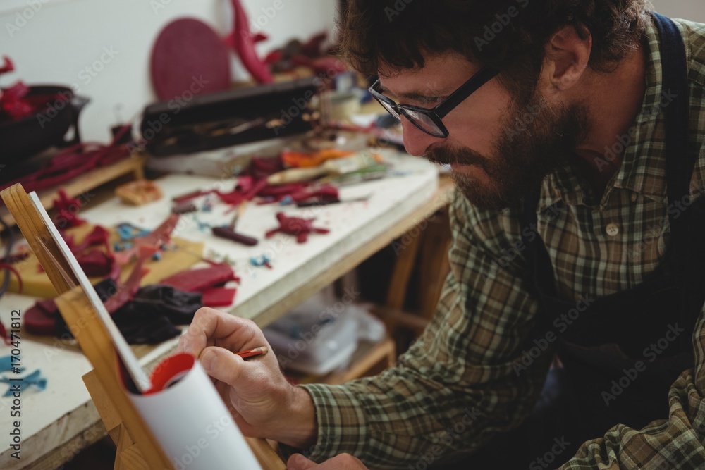 Craftsman drawing sculpture design Stock Photo | Adobe Stock