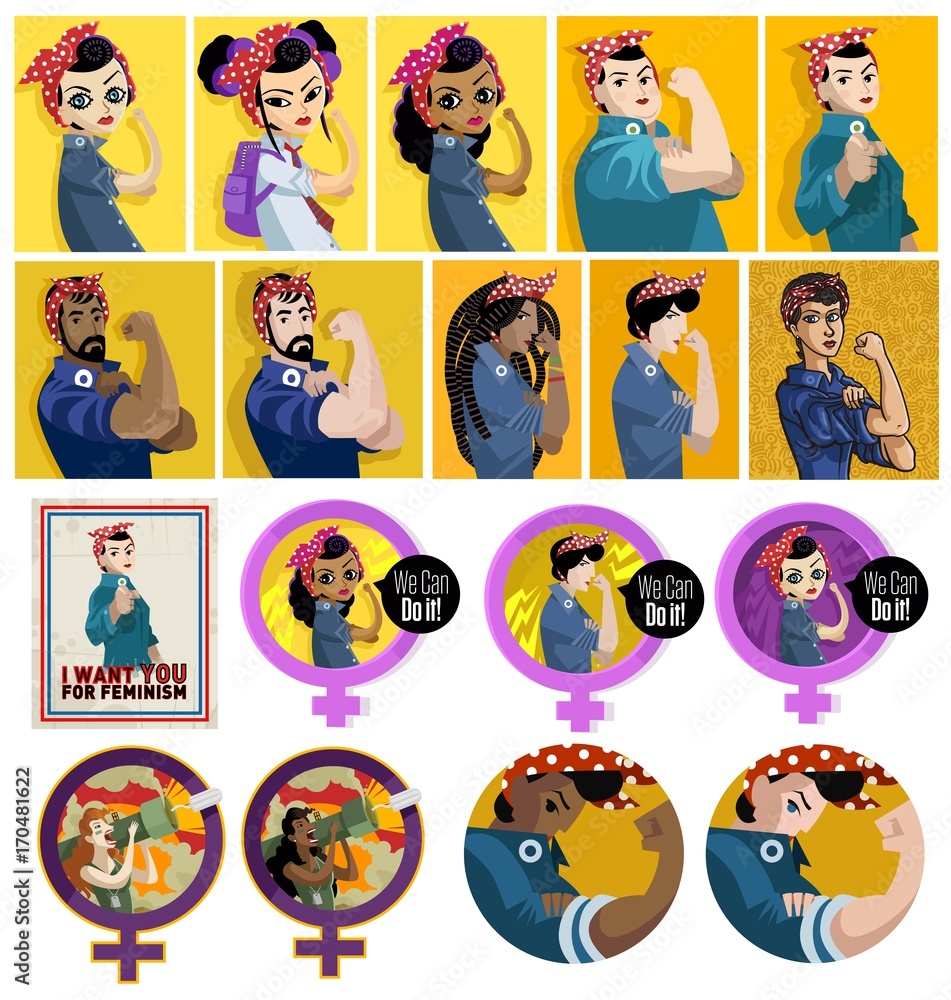 feminist posters collection Stock Vector | Adobe Stock