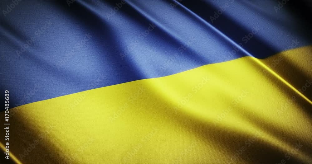 Ukraine realistic national flag seamless looping waving animation Stock ...