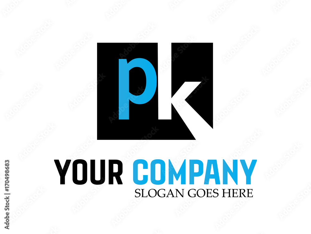Logo pk letter design vector Stock Vector | Adobe Stock
