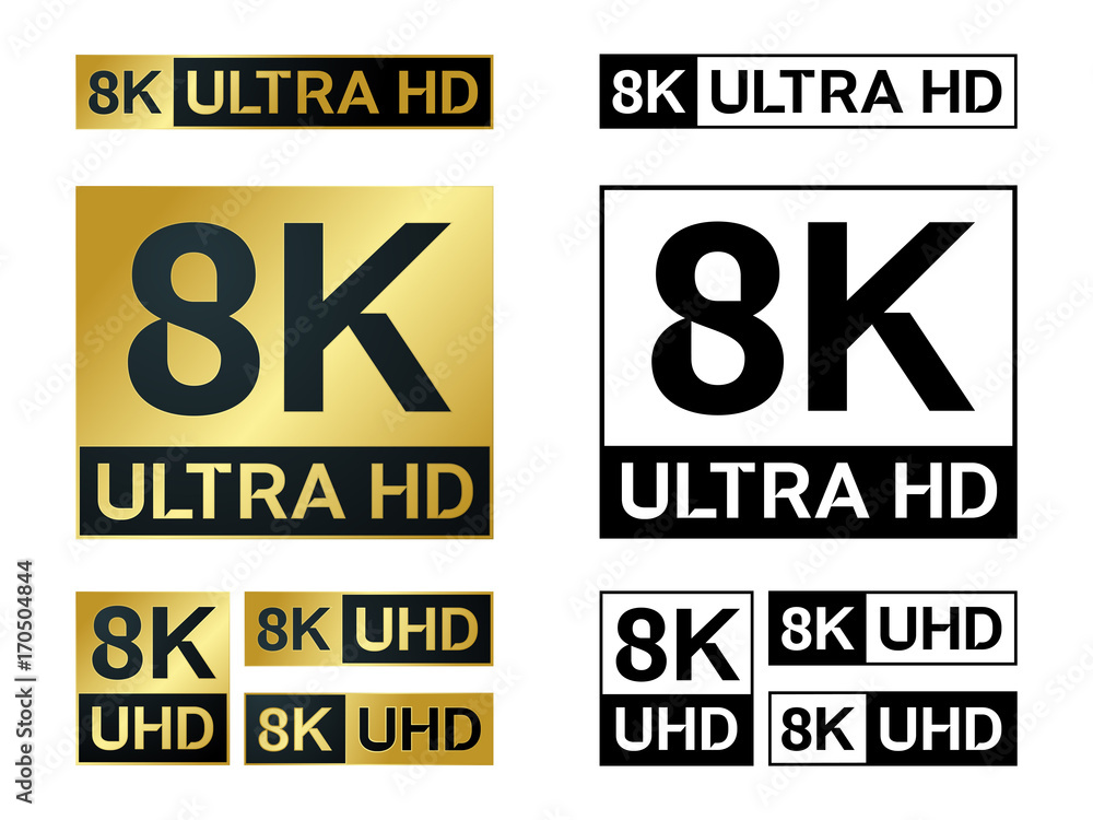 8k Ultra Hd icon. Vector 8KUHD TV symbol of High Definition Stock ...