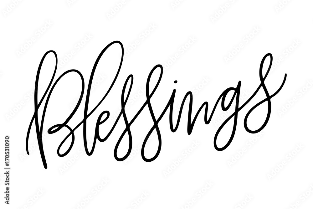 kbecca_vector_handlettering_quirky_blessings Stock Vector | Adobe Stock