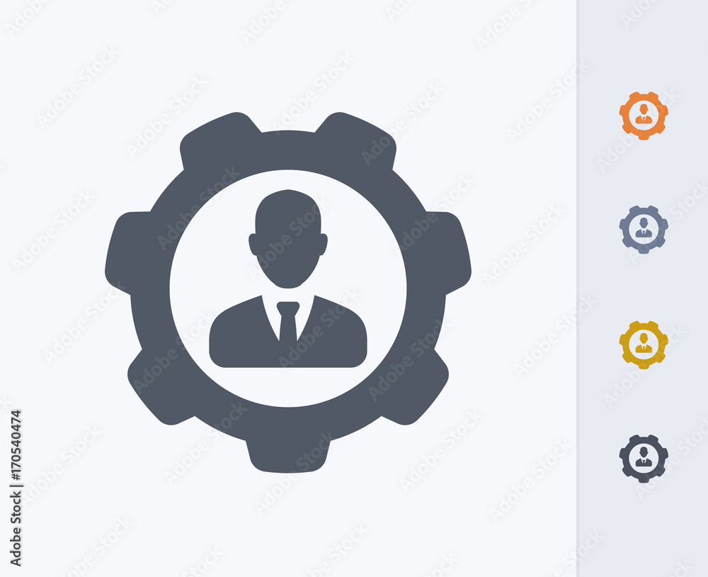 Businessman & Gear - Carbon Icons. A professional, pixel-aligned icon ...