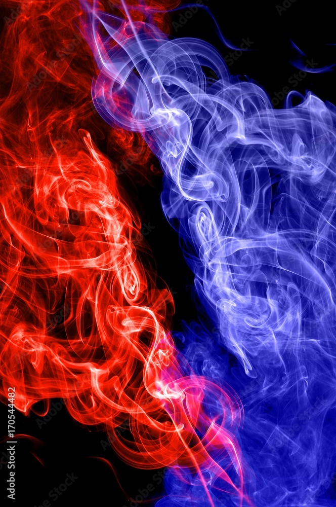 red fire and blue fire background,Red and blue fire on balck background ...