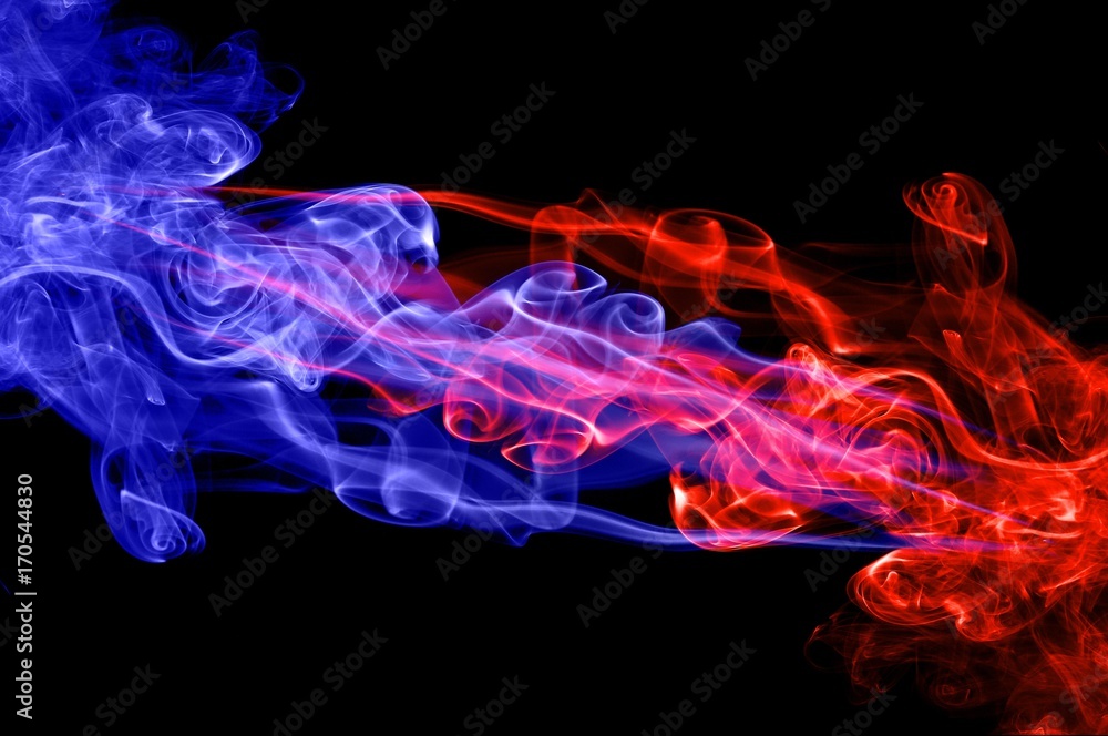 red fire and blue fire background,Red and blue fire on balck background ...