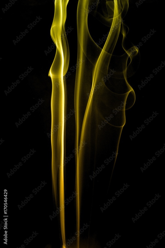 Abstract gold smoke on black background, gold background,gold ink ...