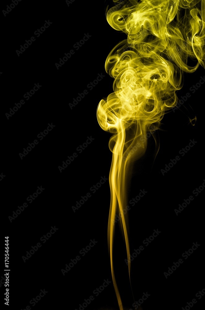 Abstract gold smoke on black background, gold background,gold ink ...