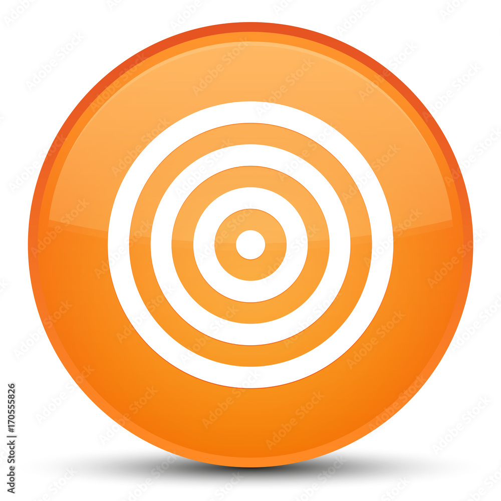 Target icon special orange round button Stock Photo | Adobe Stock