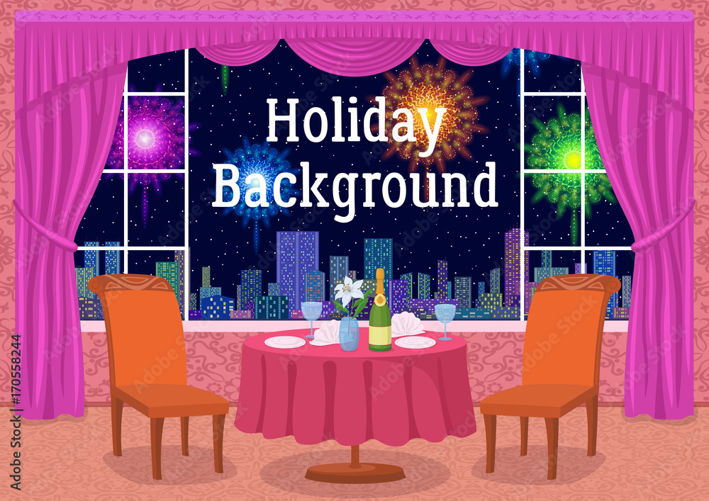 Cartoon Restaurant Background