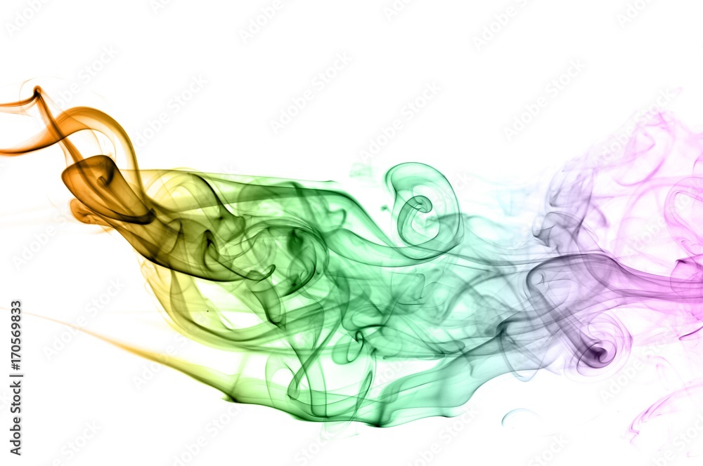 Color Smoke White Background