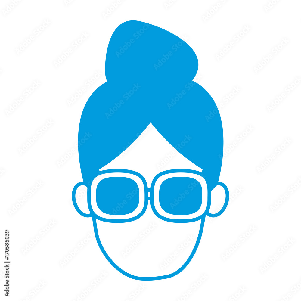 Woman with glasses icon vector illustration graphic design vector de ...