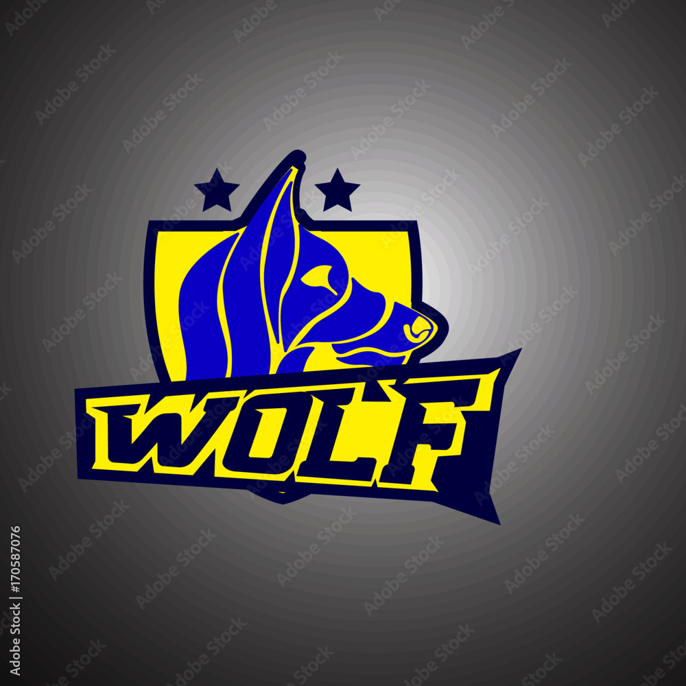 Wolf Mascot Logo Stock Vector | Adobe Stock