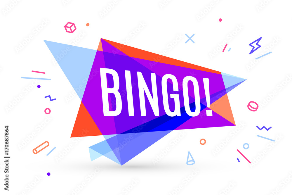 Colorful banner with text Bingo for emotion, inspiration and motivation ...
