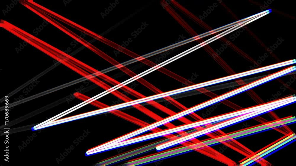 Thin Red and White Chasing Line Background Loop Stock Video | Adobe Stock
