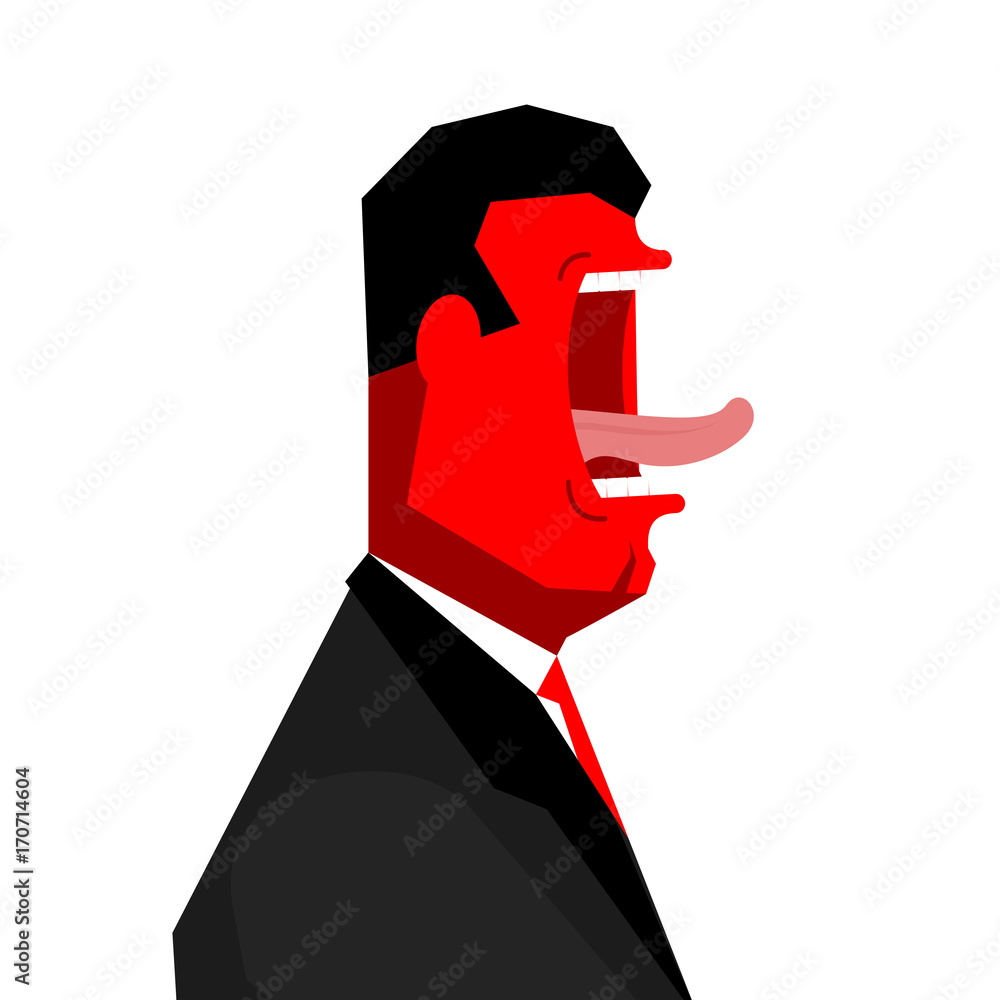 Angry Boss yelling. Office life. Businessman screaming. Vector ...