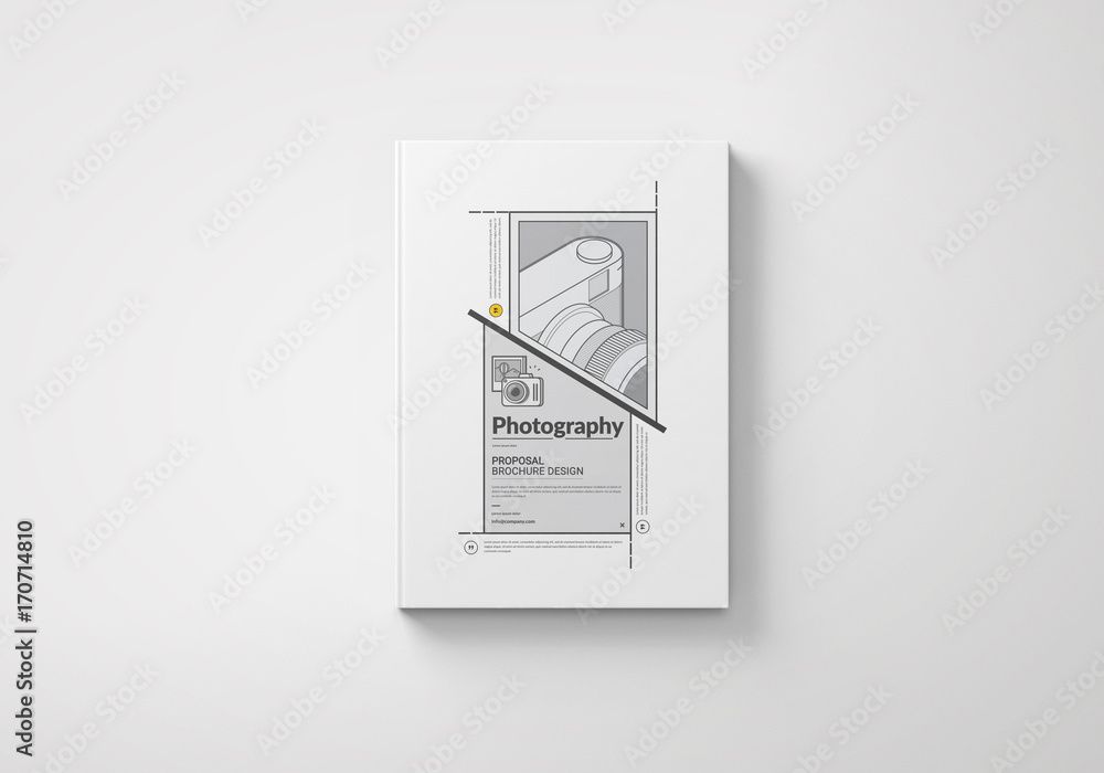 Photography Book Cover Layout Stock Vector | Adobe Stock