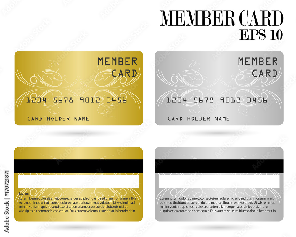 member card, business VIP card, design for privilege member,vector ...