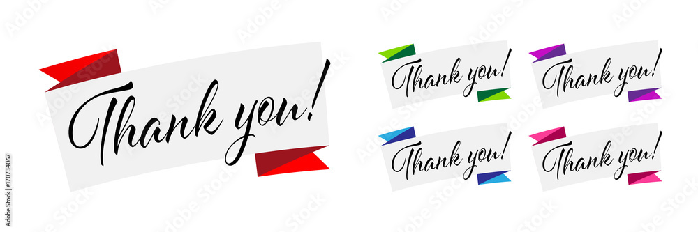 Thank you / Ribbon Stock Vector | Adobe Stock