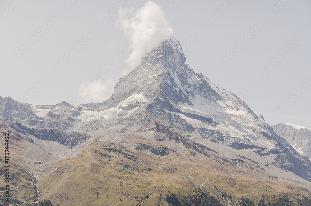 Zermatt, Alpen, Wallis, Matterhorn, Walliser Alpen, Zmutt ...